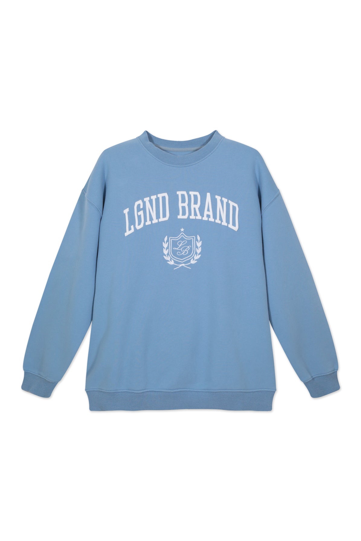 Sweatshirt_ Light Blue Crewneck LB Insignia – LGND.BRAND