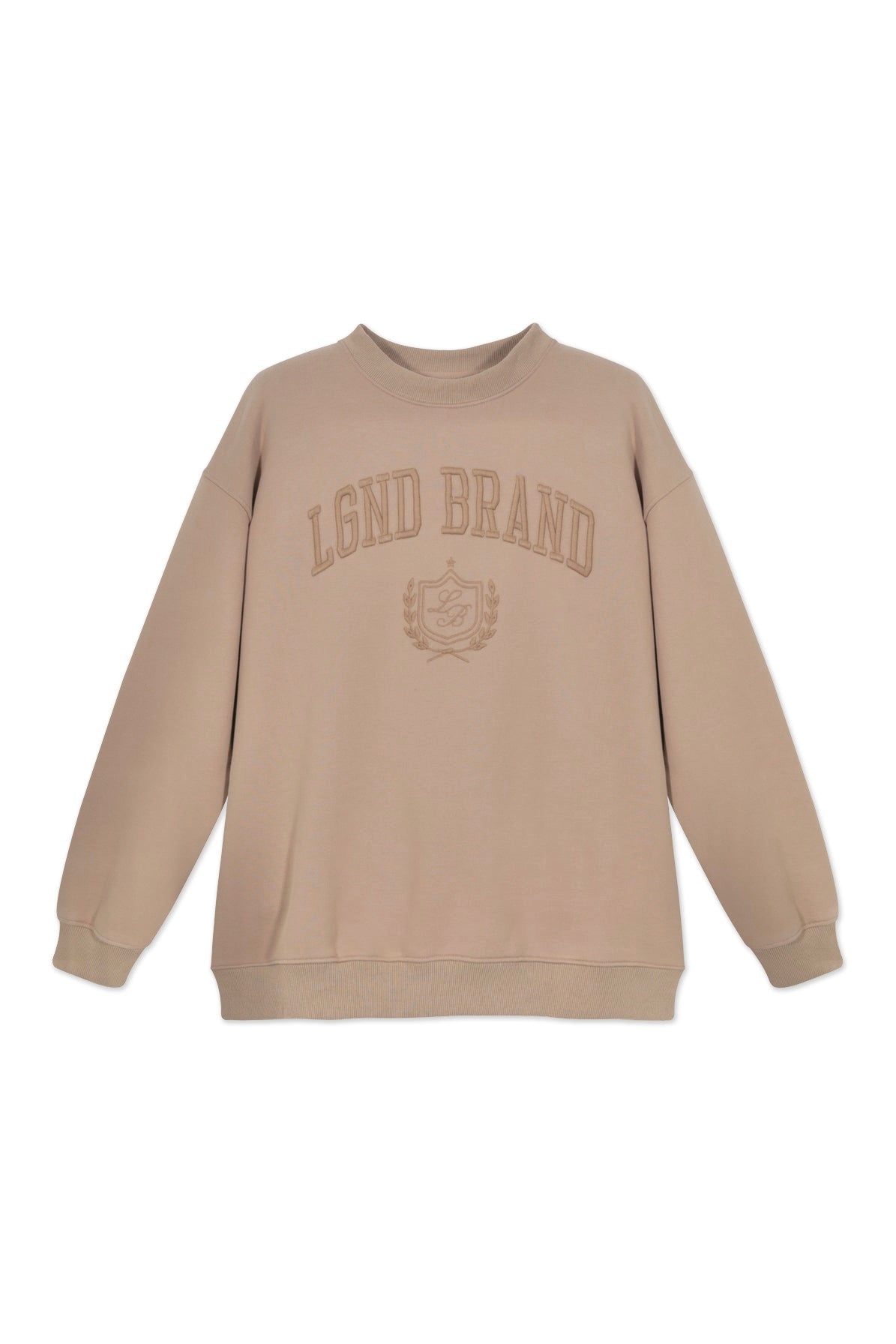 Sweatshirt_ Beige Crewneck LB Insignia – LGND.BRAND